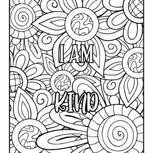 Positive Self-affirmation Coloring Book - Etsy