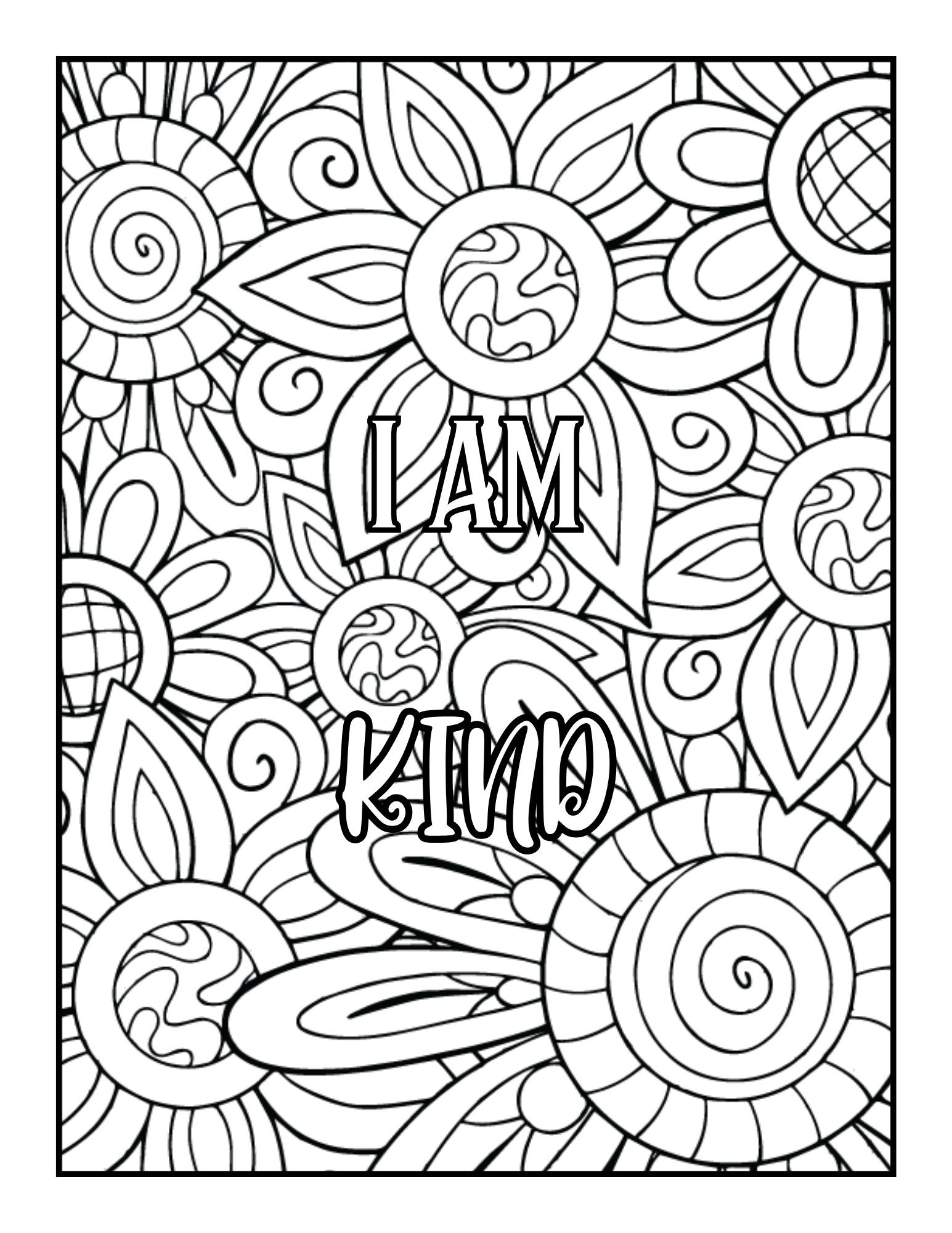 Positive Self-affirmation Coloring Book - Etsy