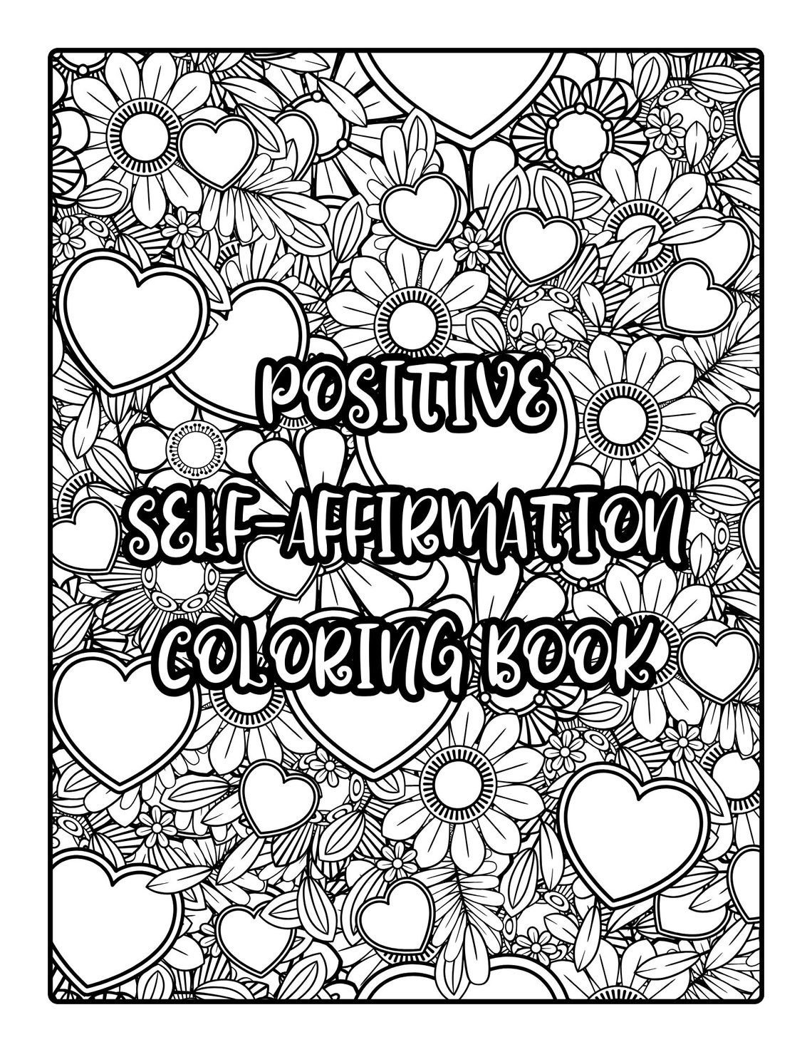 Positive Self-affirmation Coloring Book - Etsy