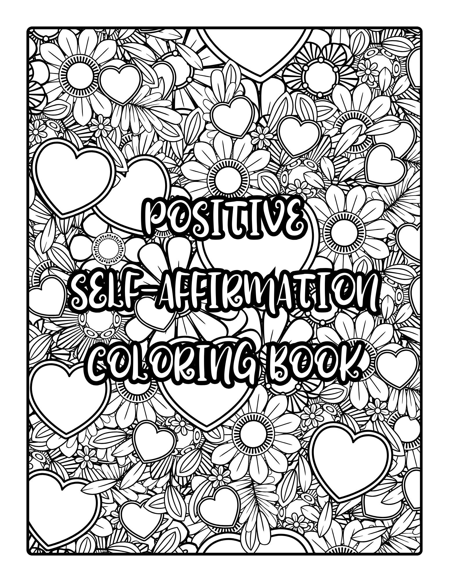 Positive Self-affirmation Coloring Book - Etsy