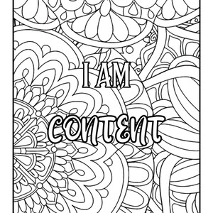 Positive Self-affirmation Coloring Book - Etsy