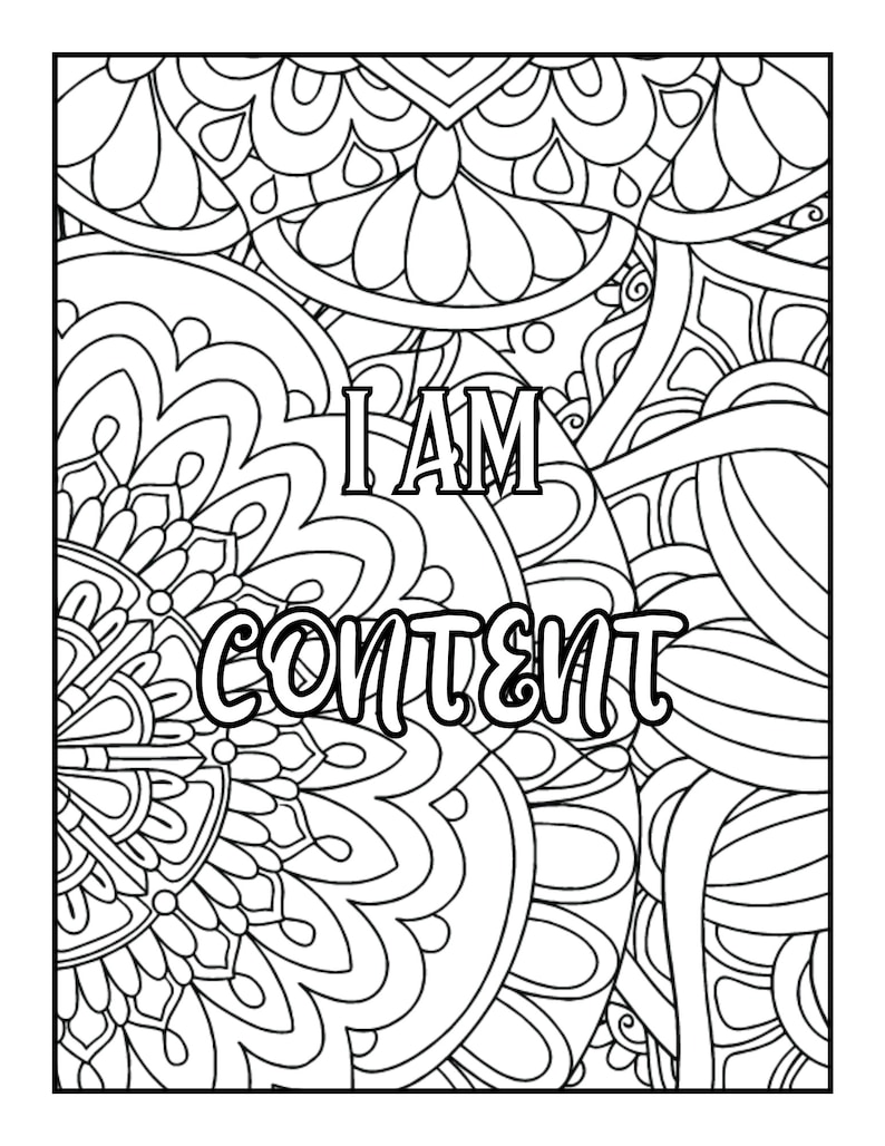 Positive Self-affirmation Coloring Book - Etsy