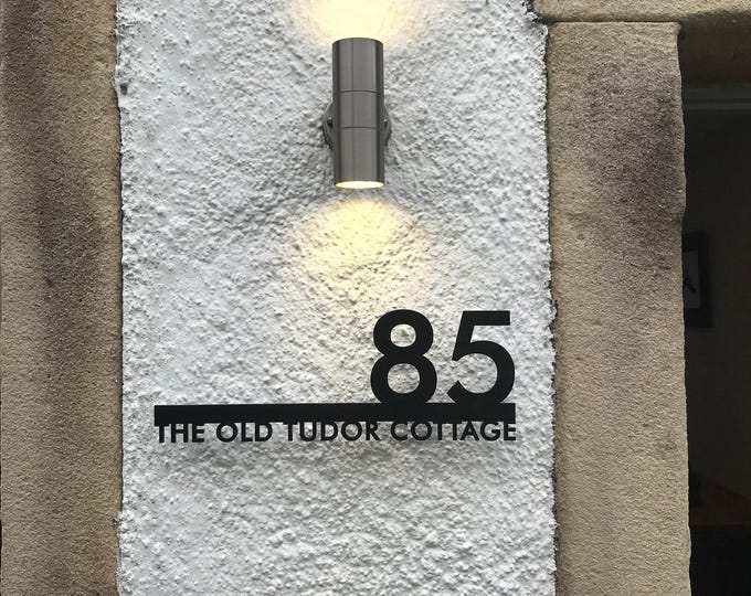 Custom Civic Address Plaque, Personalized House Number Sign, Unique ...
