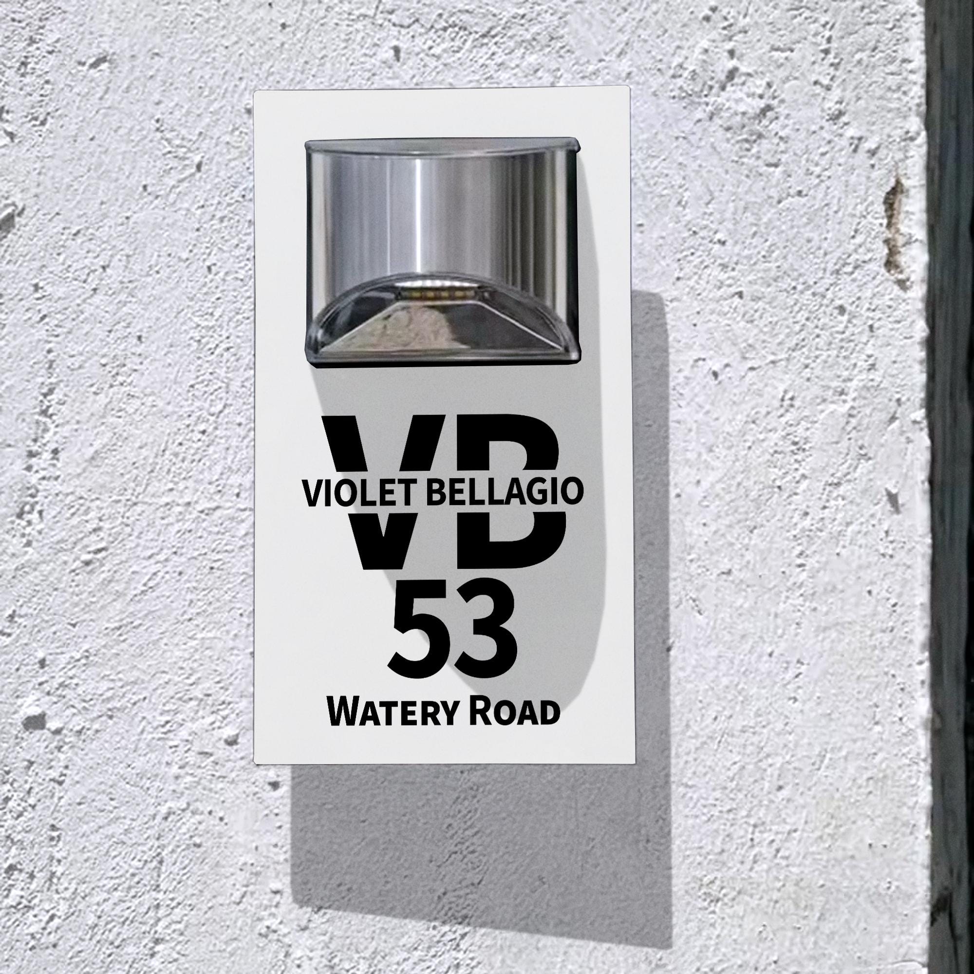 Stunning Black House Sign With Solar Light Acrylic Marble Property ...