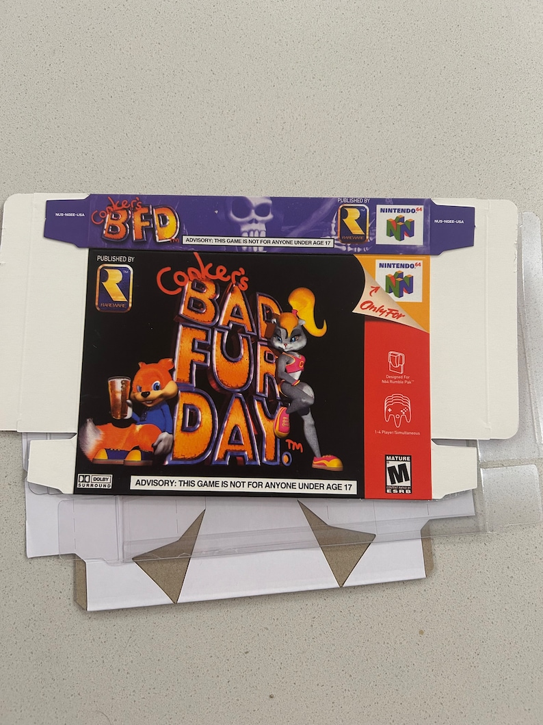 Conkers Bad Fur Day Nintendo 64 N64 Box Only - Etsy