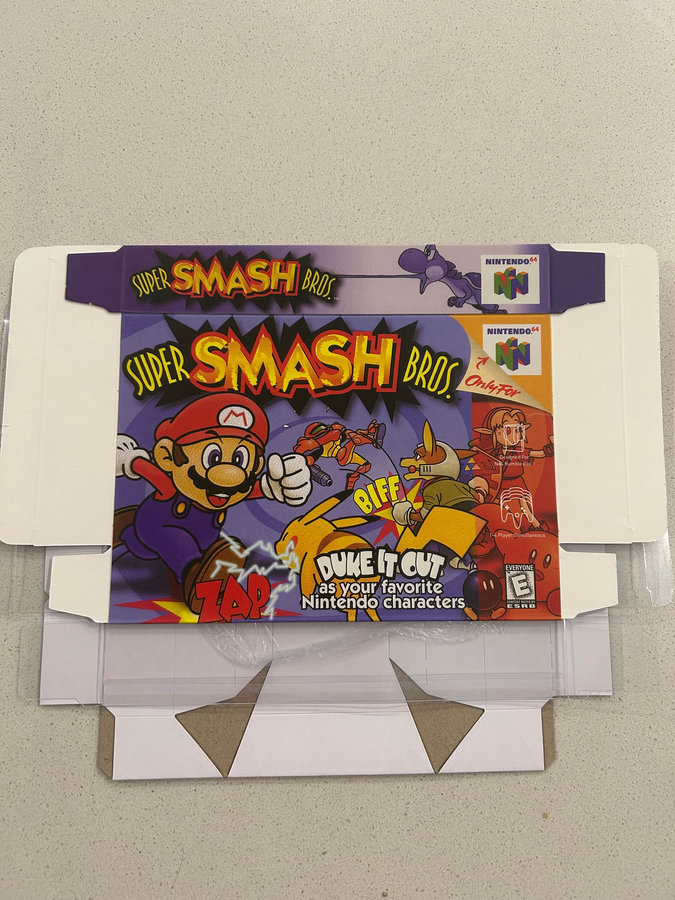 Super smash bros n64 box store