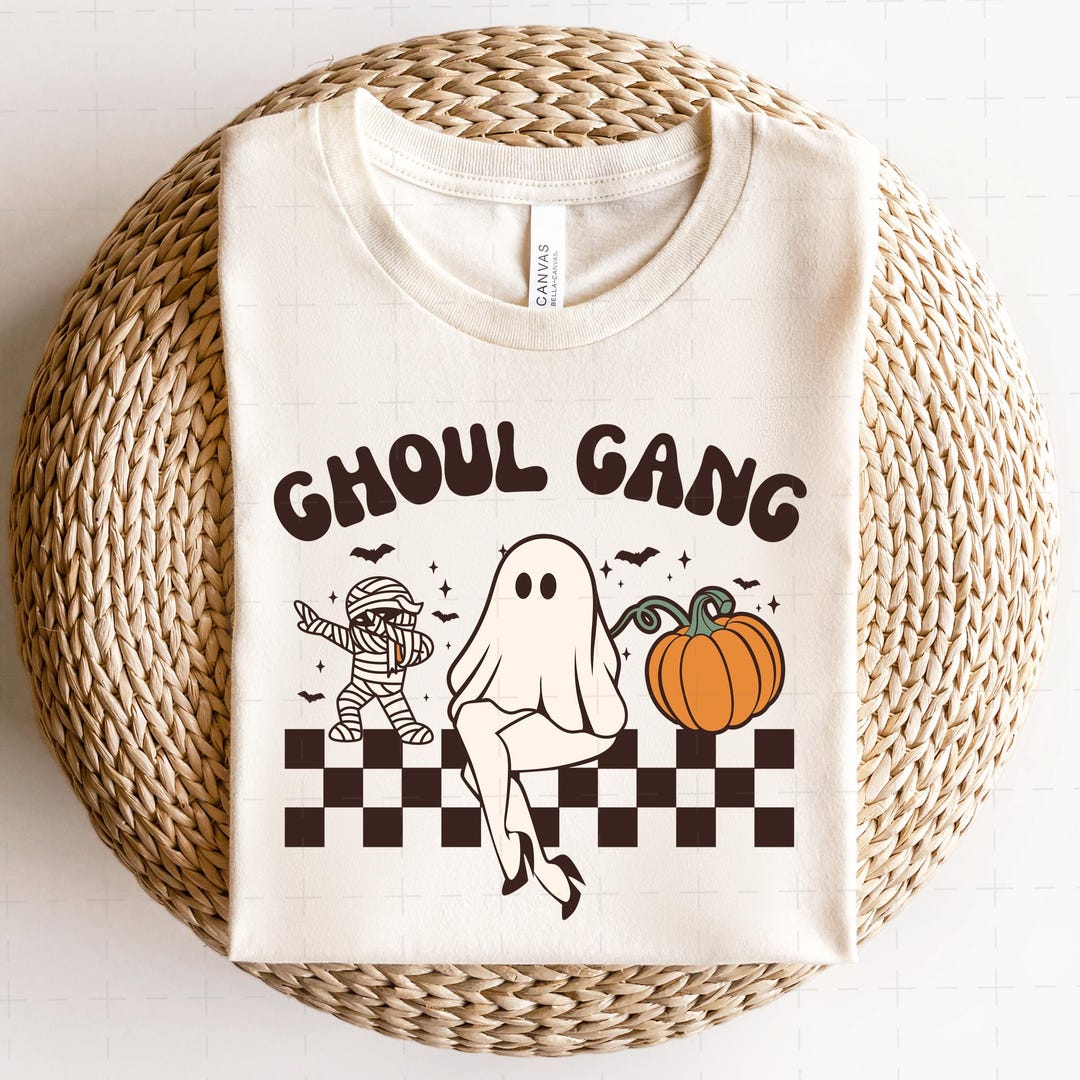 Ghoul Gang Cute Ghosts Halloween Png, Retro Halloween Png, Cute Ghosts ...