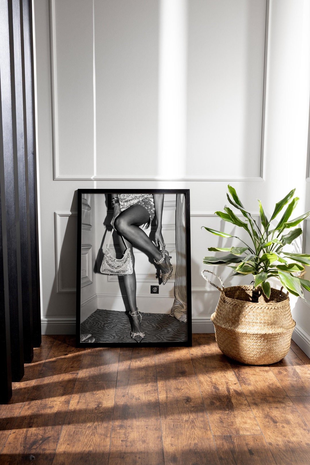 Glamorous Black and White Poster, Stylish Fashion Photography With ...