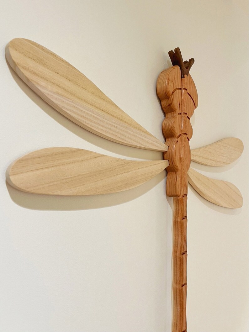 Solid Wood Dragonfly Take Clothes Pole Drying Rack-creative Clothes ...