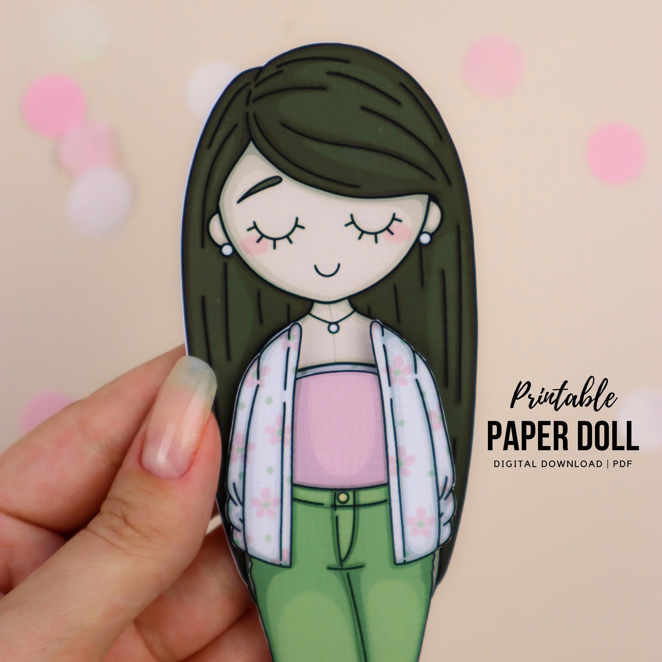 Printable Paper Doll Template, Digital Download, for Kids - Etsy UK