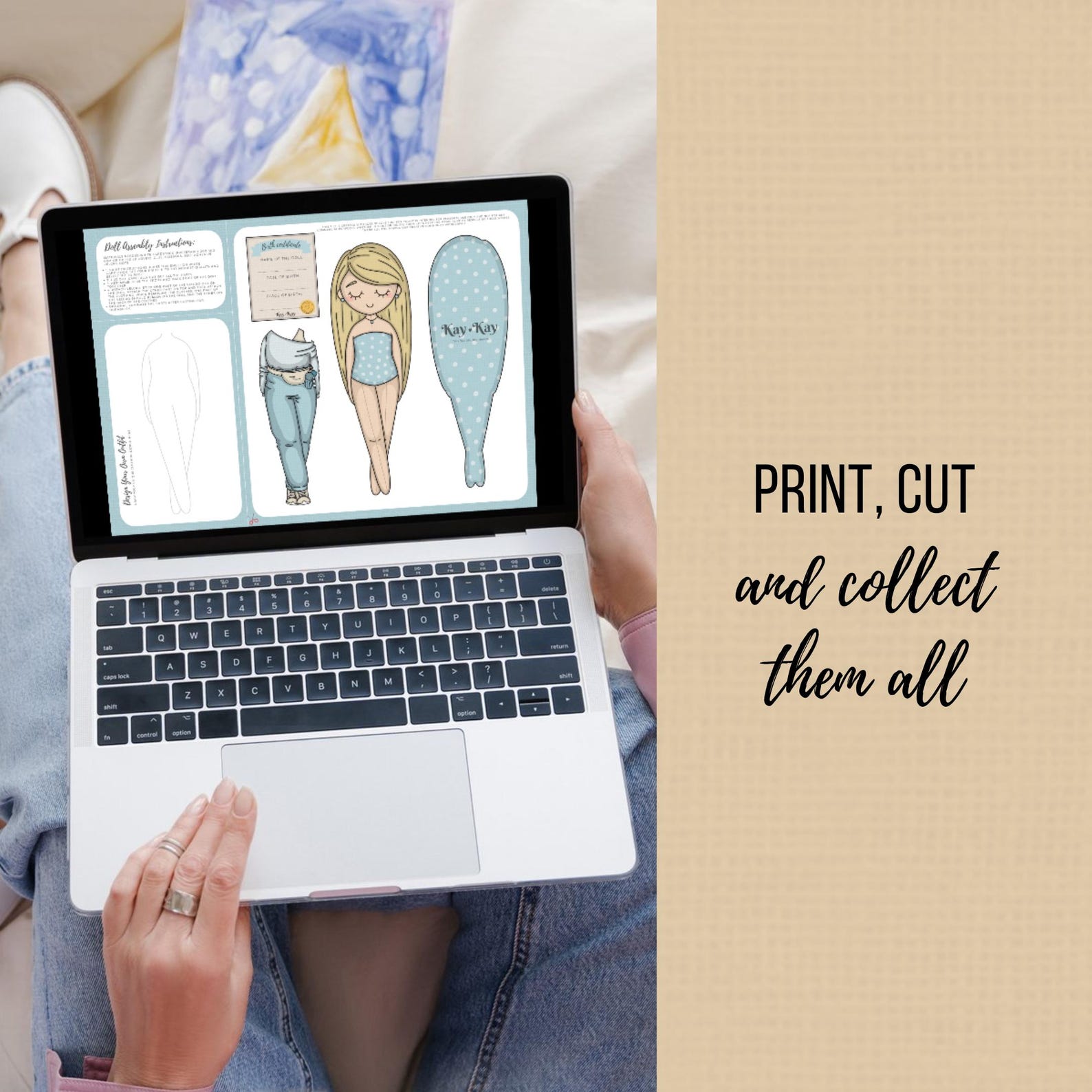 Printable Paper Doll Template, Digital Download, for Kids - Etsy