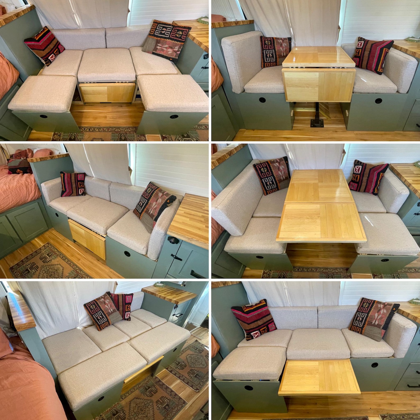 Build Plans: Couch/booth/bed Convertible Furniture for Van Life, Bus ...