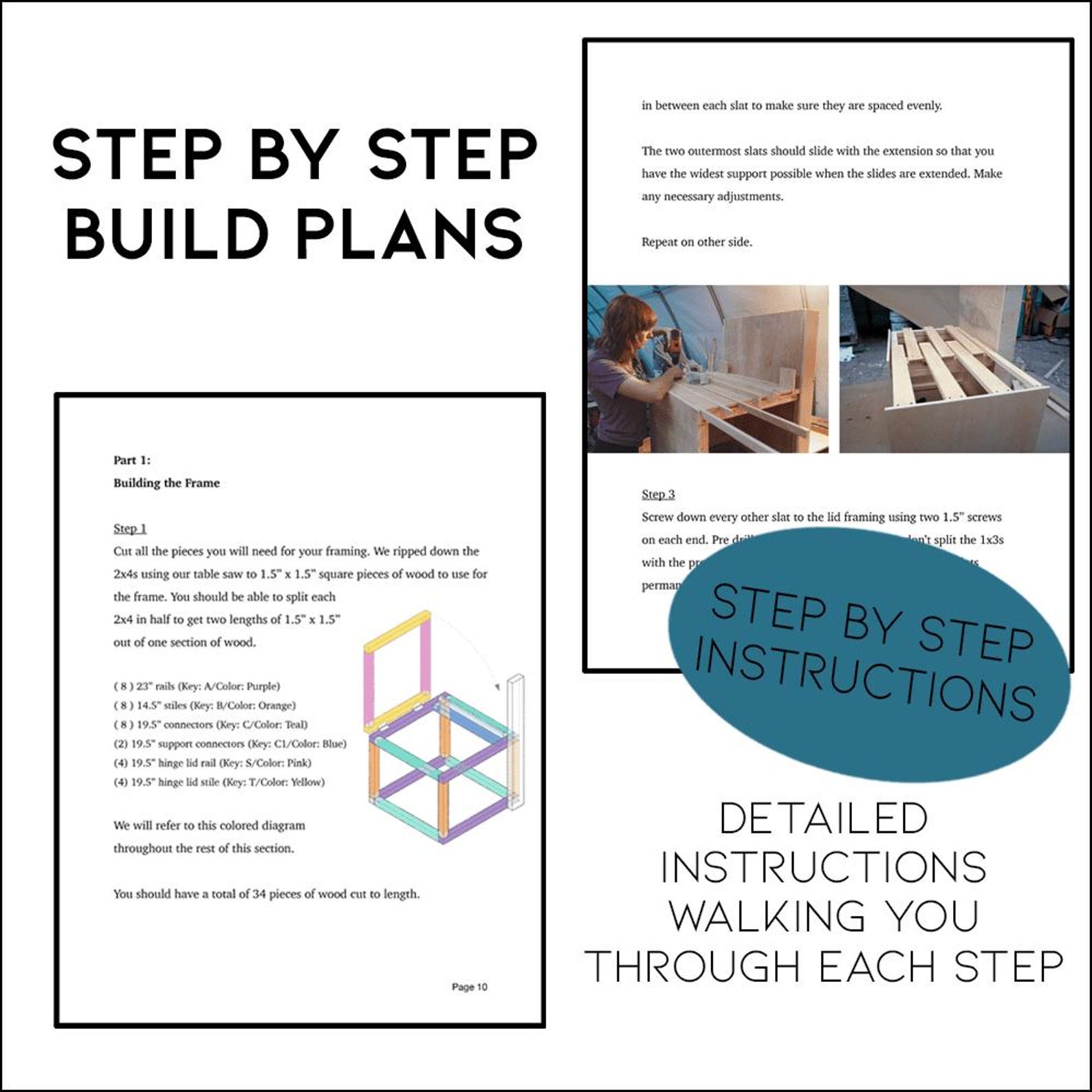 Build Plans: Couch/booth/bed Convertible Furniture (with Hinging Lid ...