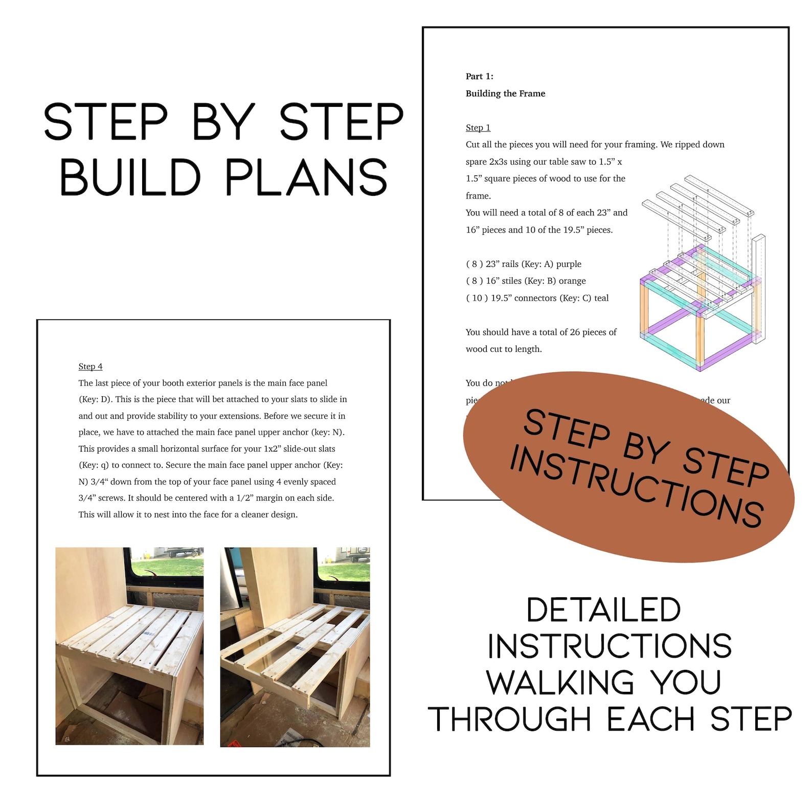 Build Plans: Couch/booth/bed Convertible Furniture for Van Life, Bus ...