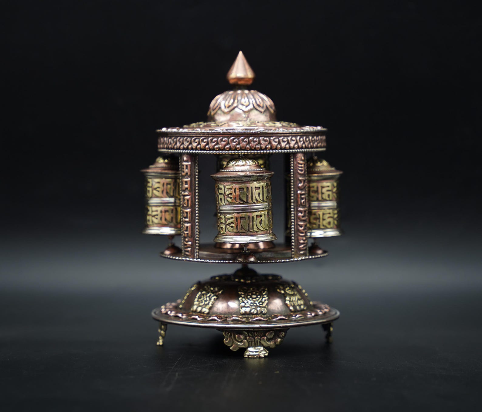 Handcrafted Tibetan Buddhist Prayer Wheel: Carved Mantra Design - Etsy