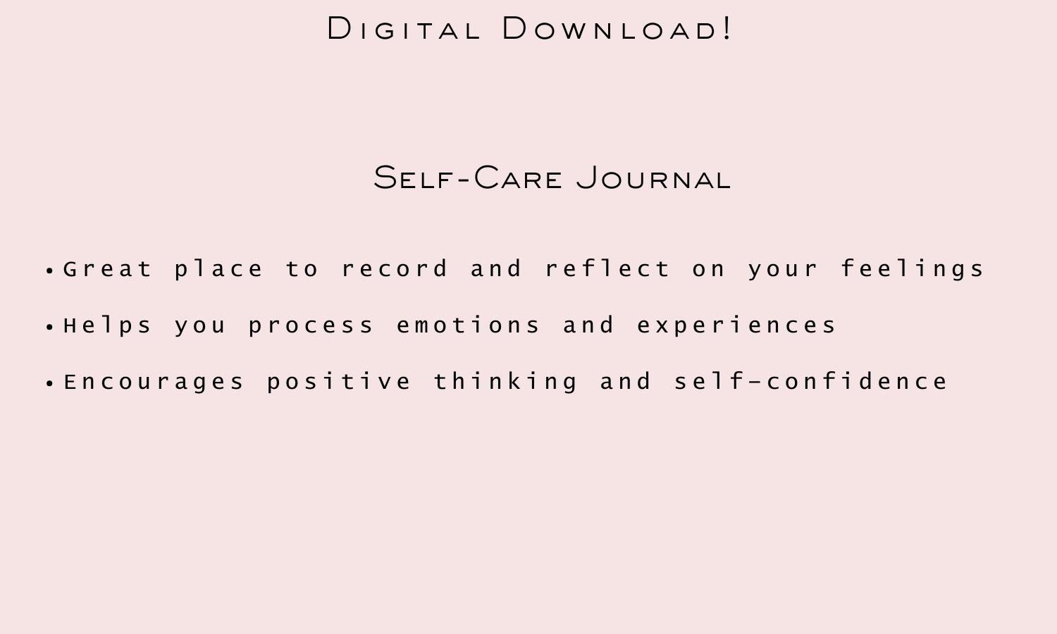 Self-care Journal, Wellness Journal, Printable Journal, Mindfulness ...
