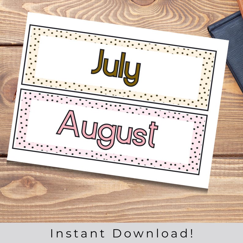 Months of the Year Printable |printable Reference Chart|homeschool ...