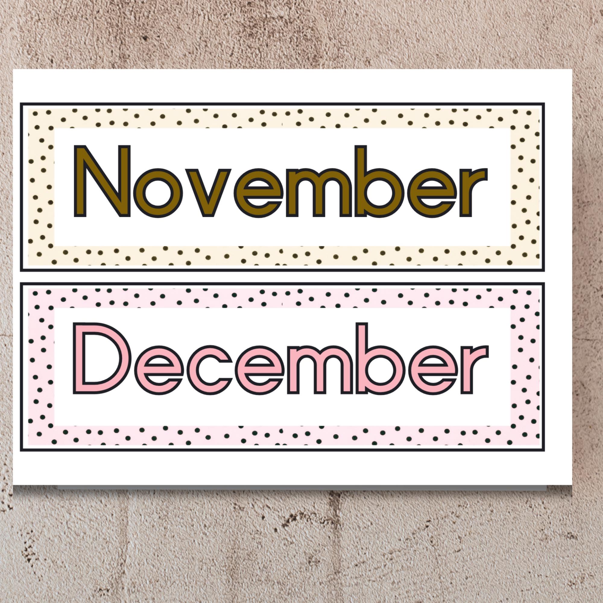 Months of the Year Printable |printable Reference Chart|homeschool ...