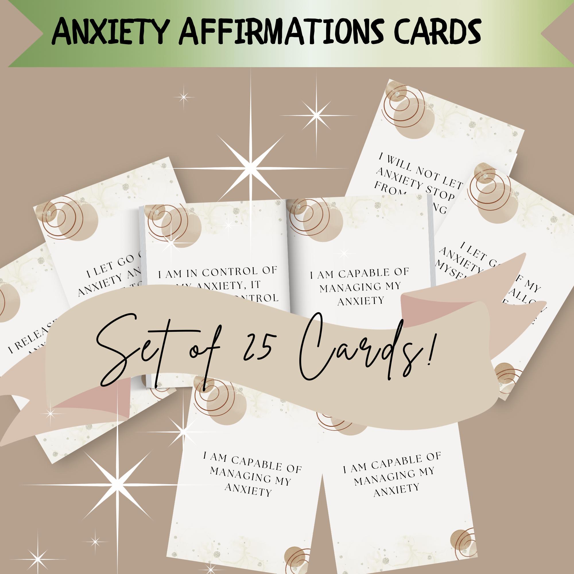 Affirmation Cards, Anxiety Coping Cards, Anxiety Affirmation Cards ...