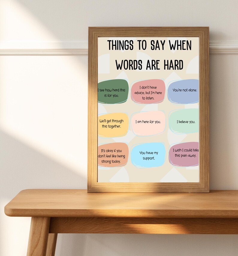 Grief Moments Poster, Therapy Office Decor, Self Care Printable ...