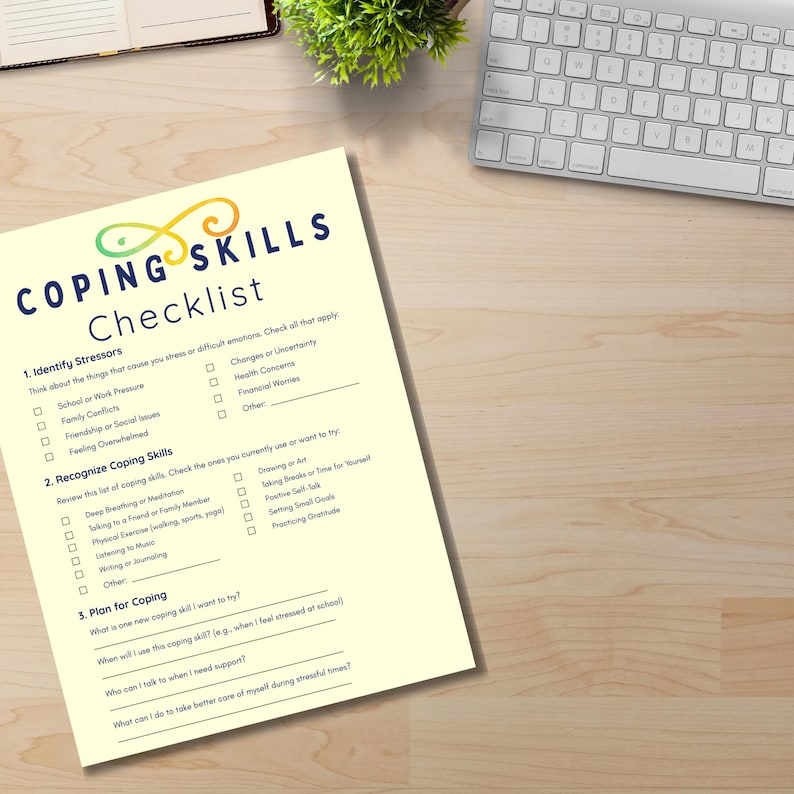 Checklist for Teens| Self-regulation Tool |PDF Download| Coping Skills ...