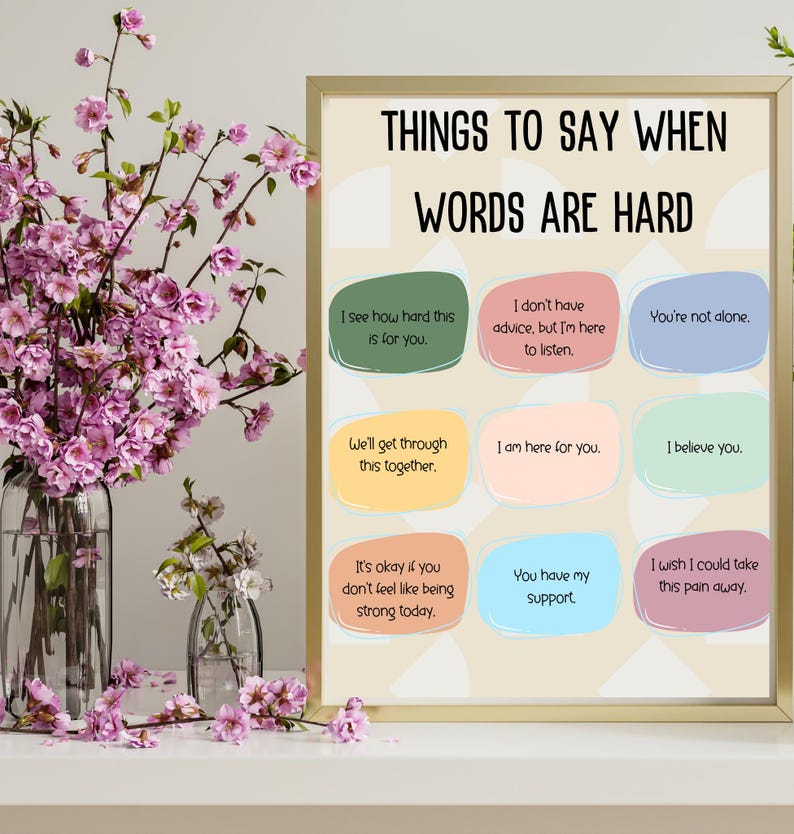 Grief Moments Poster, Therapy Office Decor, Self Care Printable ...