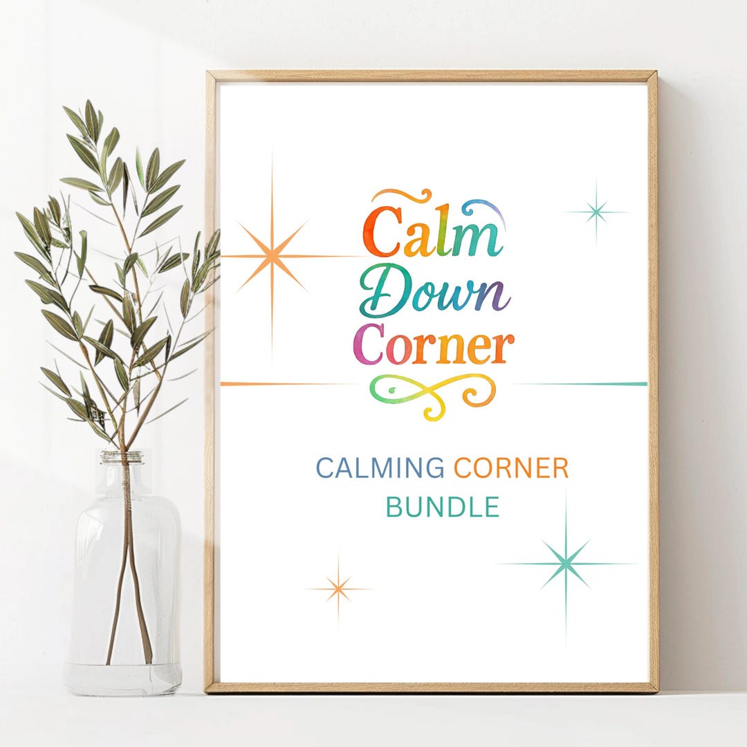 Calm Down Corner Bundle|emotions Chart|coping Skills Card| Breathing ...