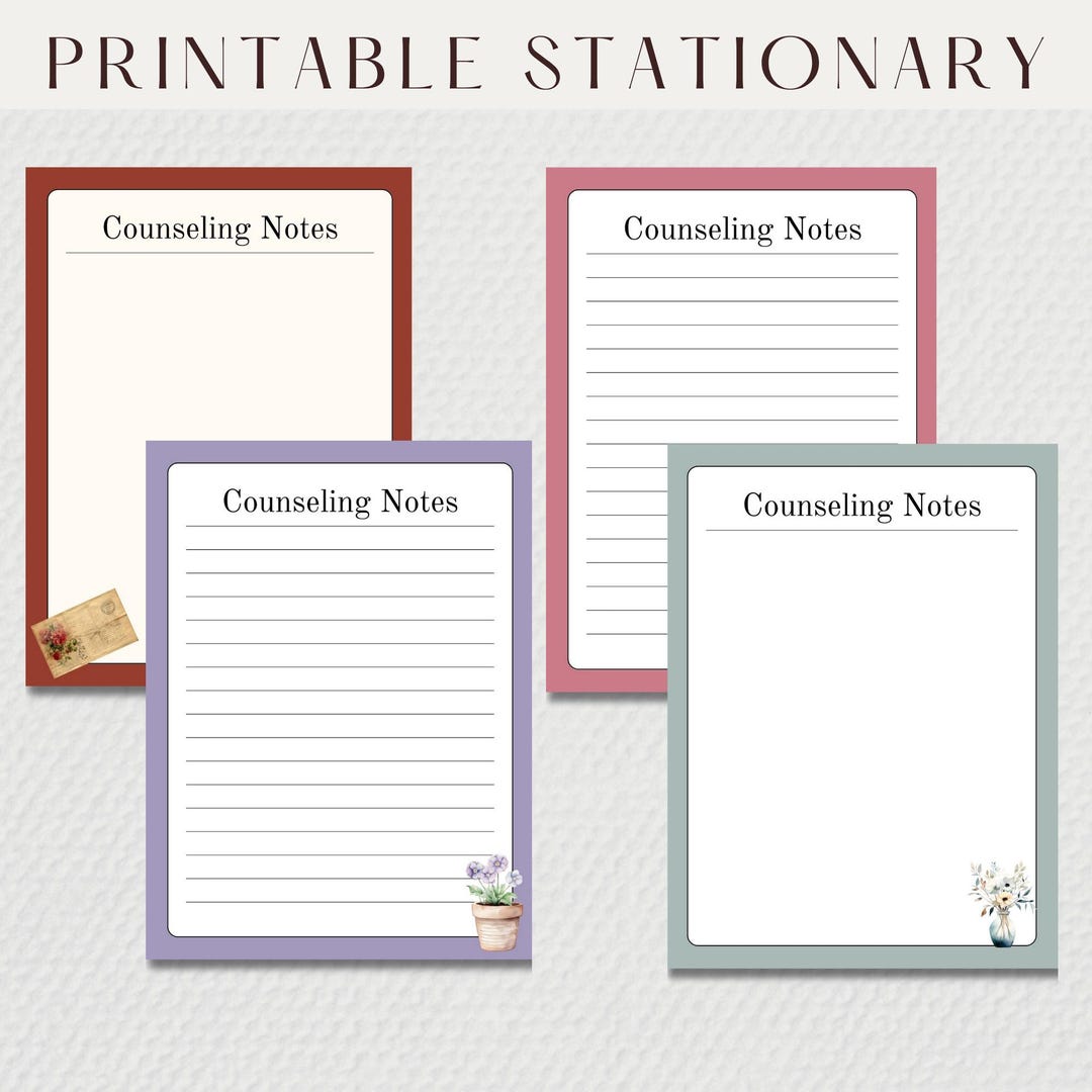 Counseling Session Notes Printable: Minimalist Therapy Forms (digital ...