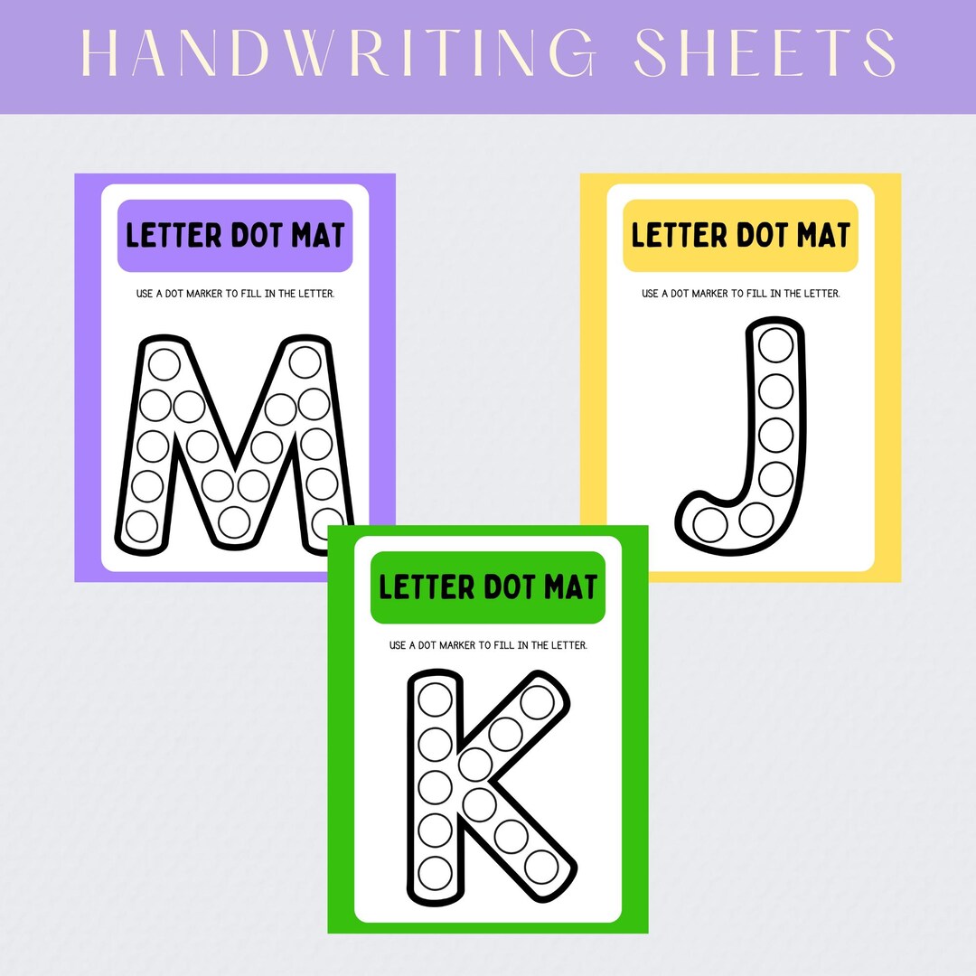 Alphabet Dot Marker Worksheets | A–Z Capital Letters | Printable Dot ...