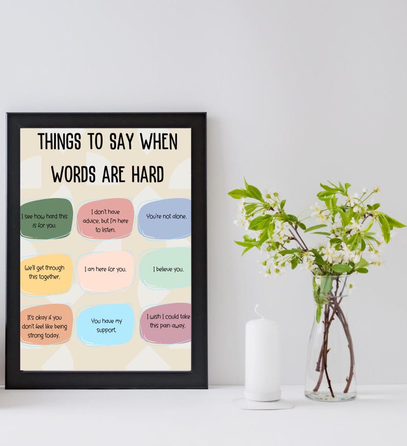 Grief Moments Poster, Therapy Office Decor, Self Care Printable ...