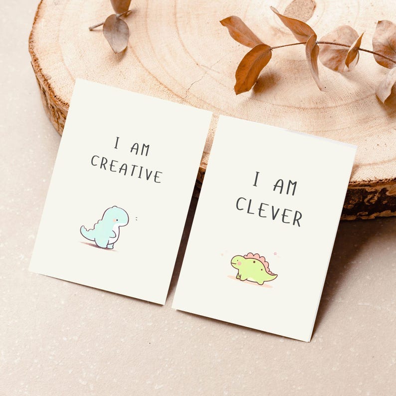 Dinosaur Affirmation Cards for Kids: Confidence Boosting Printables ...