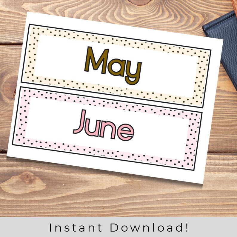 Months of the Year Printable |printable Reference Chart|homeschool ...