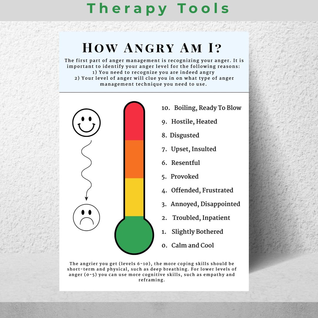 Anger Management Worksheet: Emotional Regulation Tool for Students (PDF ...