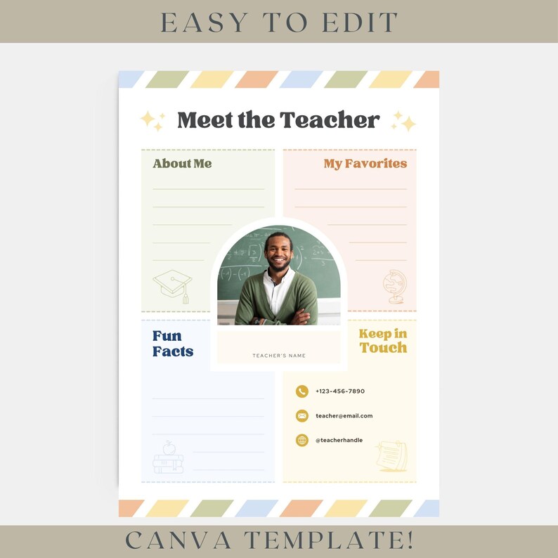 Editable Meet the Teacher Template: Back to School Flyer (canva ...
