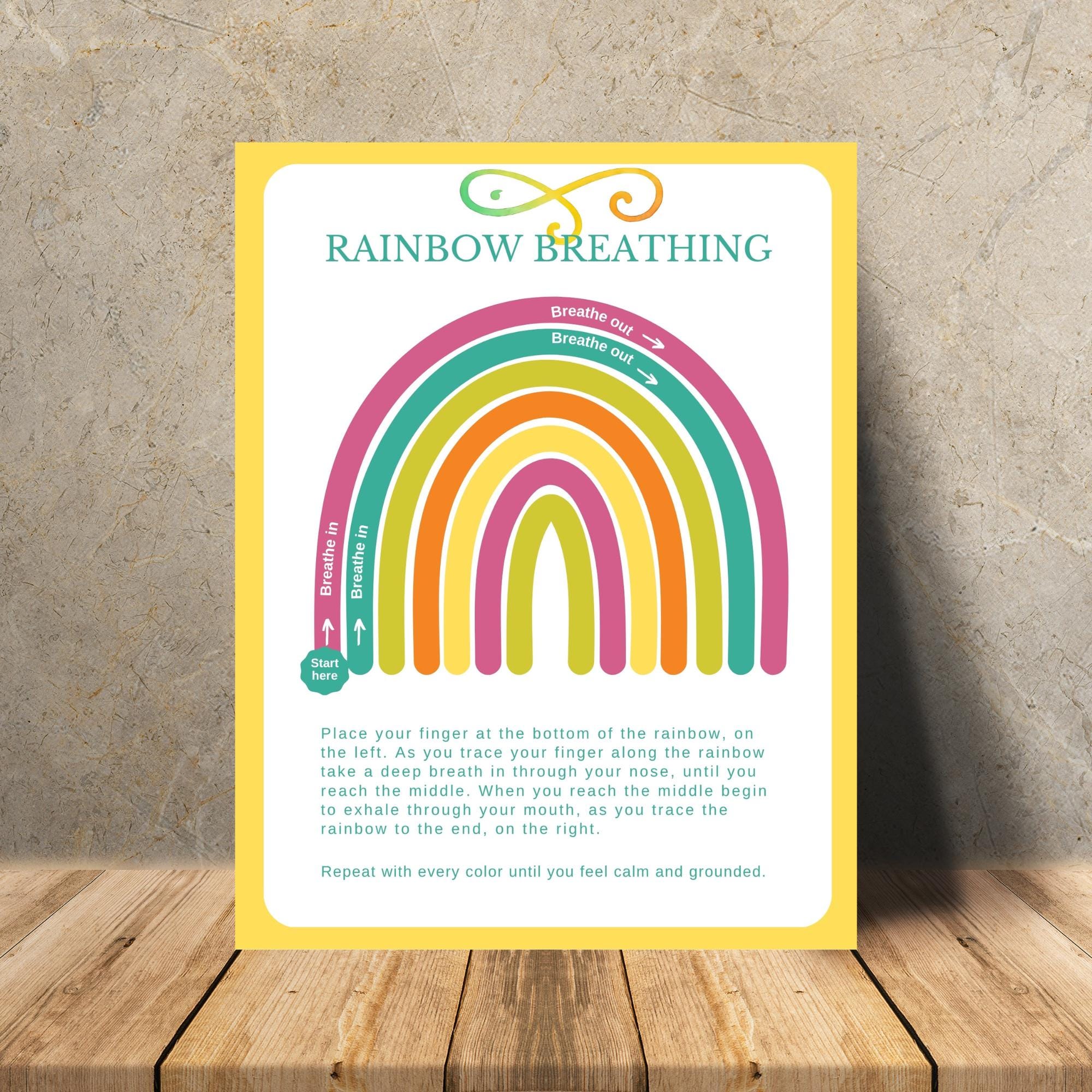 Calming Corner Breathing Posters|mindful Breathing for Kids|printable ...