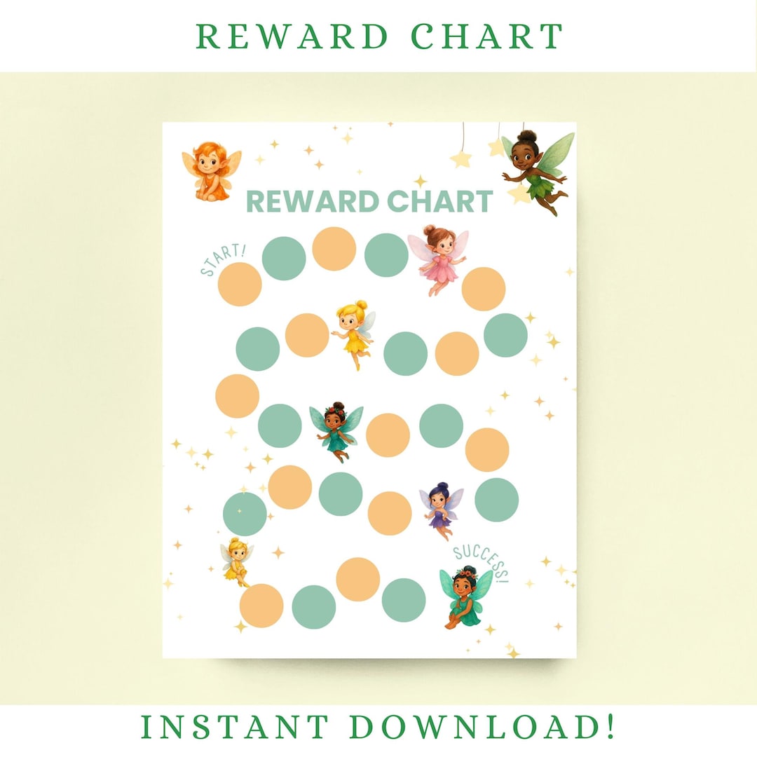 Fairy Rewards Chart for Kids: Positive Behavior Tracker (PDF & JPG ...