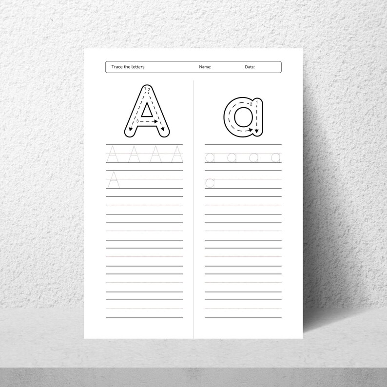 Alphabet Tracing Worksheets |26 Printable Practice Pages|capital ...