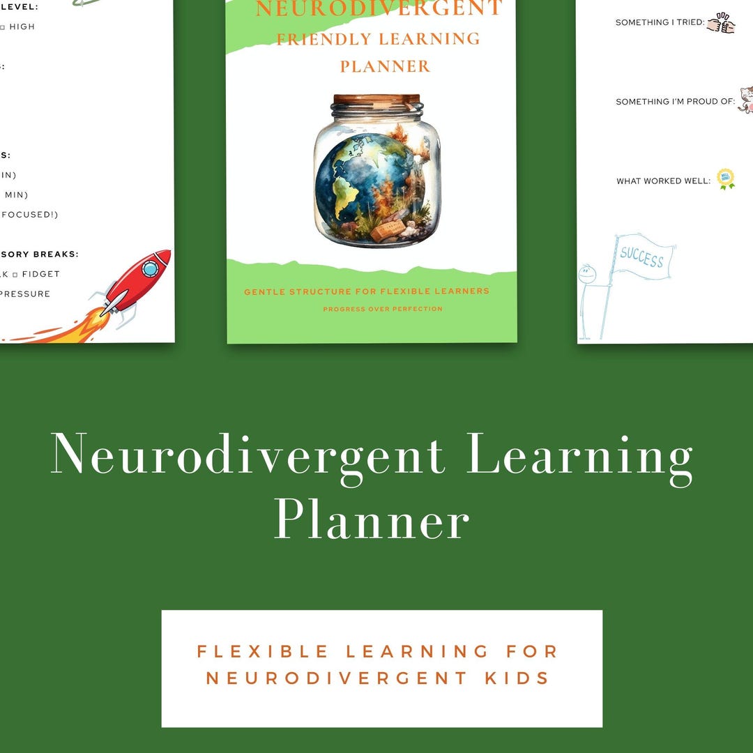 Neurodivergent Learning Planner | Printable Homeschool Planner for ADHD ...