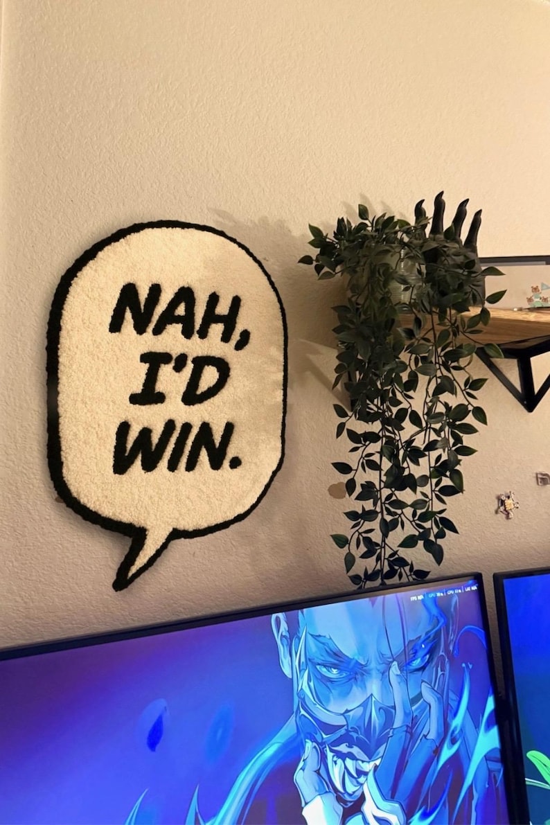 Nah, Ide Win Tufted Rug: Gojo Inspired Anime Decor Rug - Etsy