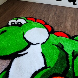 Chunky Yoshi Tufted Rug Free Shipping Handmade Decor Nintendo for Him ...