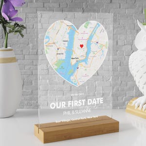 Where It All Began/where We Met Map, Location Map Wooden Framed Wall ...