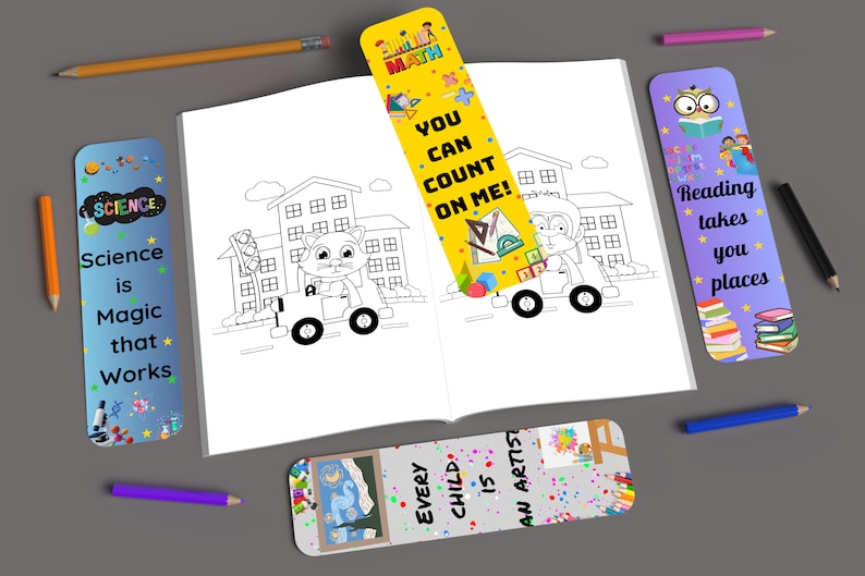 Printable STEM & Learning Bookmarks for Kids Science, Math, Reading ...
