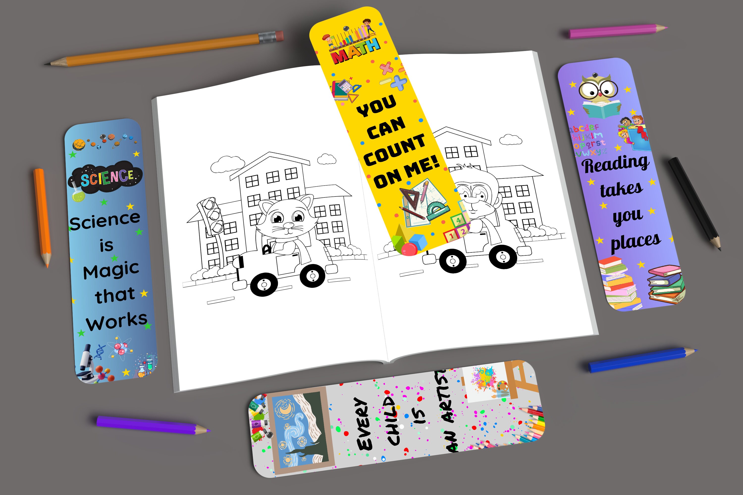 Printable STEM & Learning Bookmarks for Kids Science, Math, Reading ...
