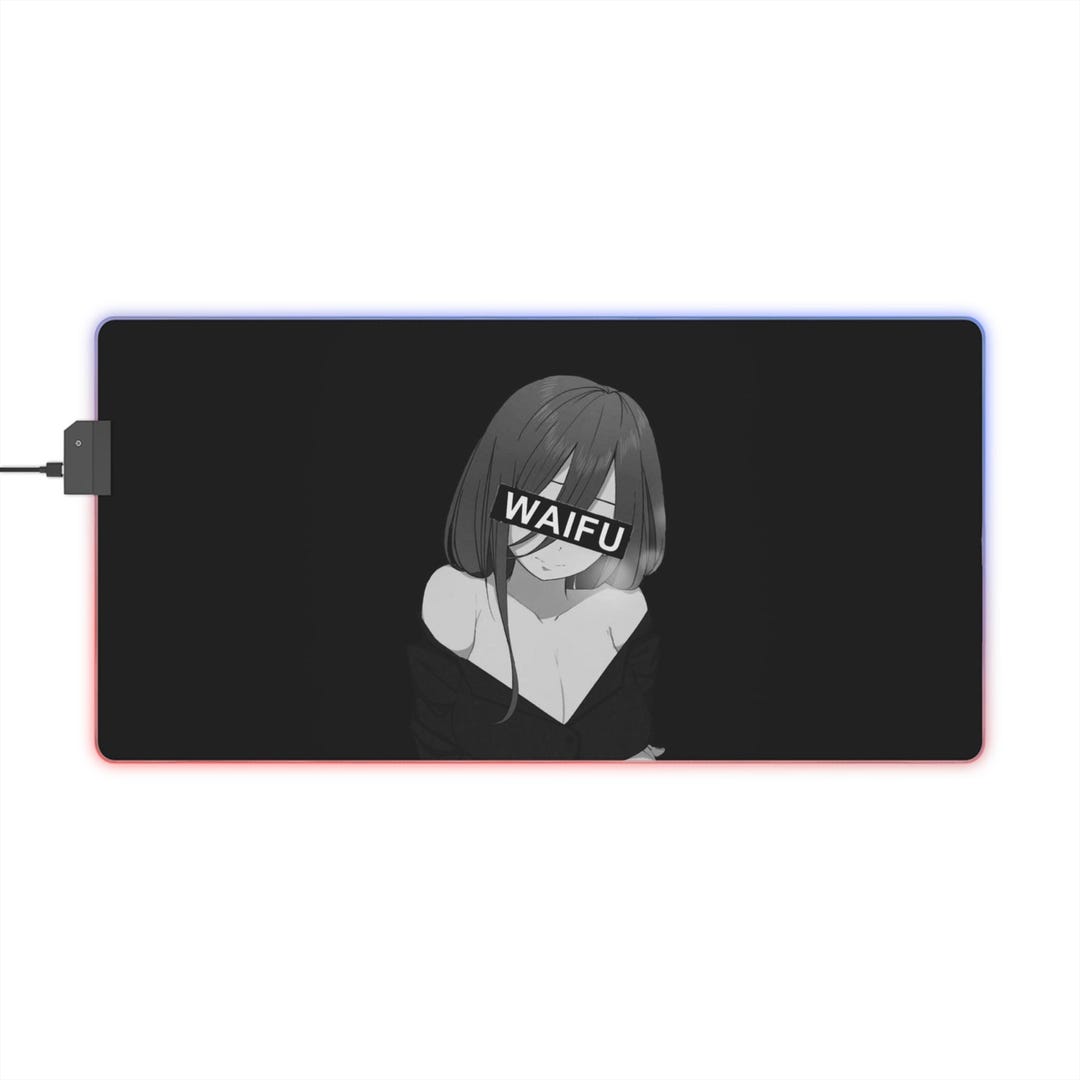 LED Mouse Pad Waifu Lewd Aesthetic Series Mousepad, Gaming, Desk Mat ...