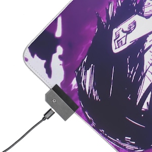 LED Yuta JJK Purple Aesthetic Series Mousepad, Gaming, Desk Mat, Anime ...