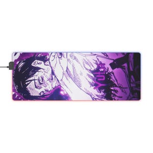 LED Yuta JJK Purple Aesthetic Series Mousepad, Gaming, Desk Mat, Anime ...