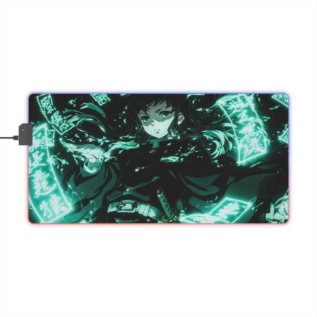 Demon Slayer Muchiro LED Anime Gaming Mousepad, Gaming, Desk Mat, Anime ...