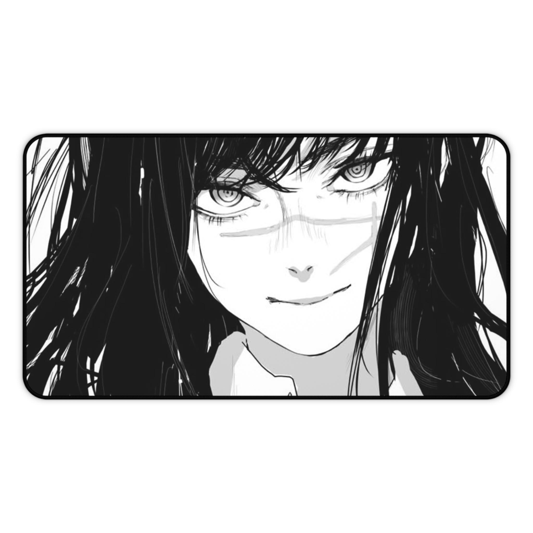 Mitaka CS Man Black Aesthetic Series, Gaming Mousepad, Desk Mat, Anime ...