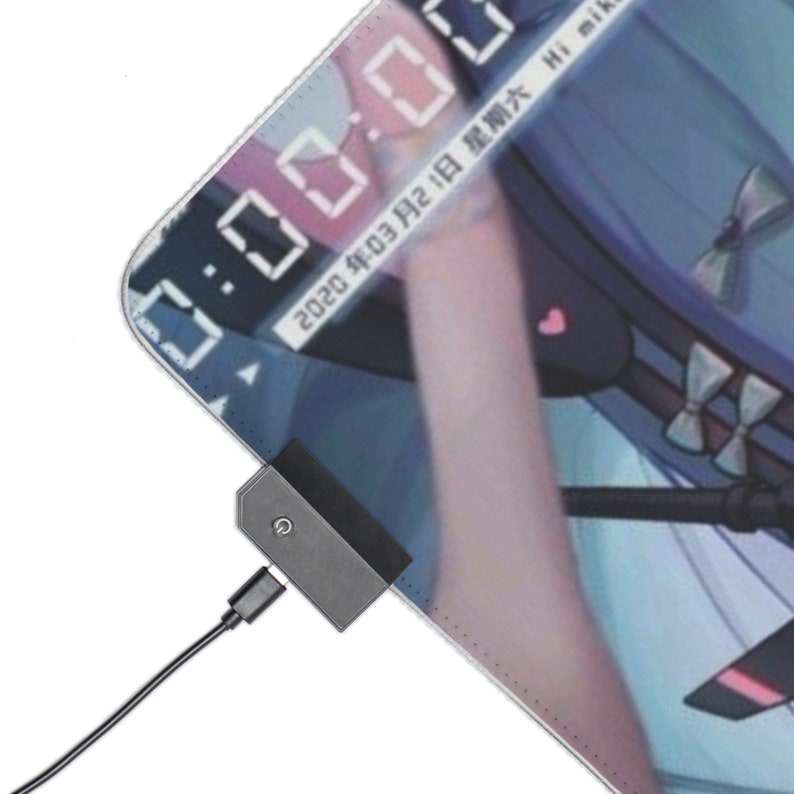 LED Hatsune Miku Mousepad, Gaming Mousepad, Large Desk Mat, Anime Mouse ...