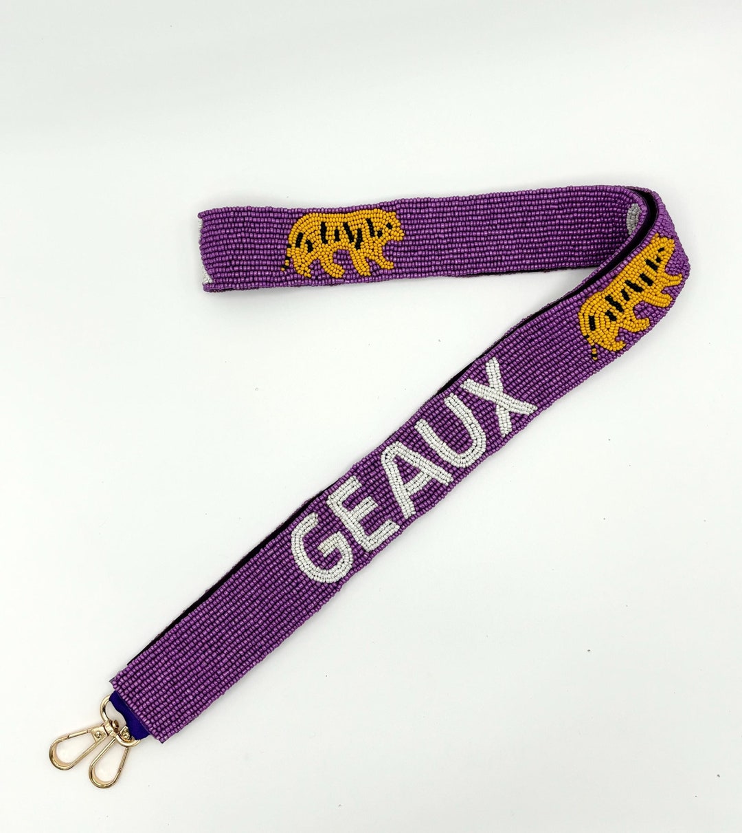 Purple Geaux Tigers Beaded Stadium Bag Purse Strap - Etsy